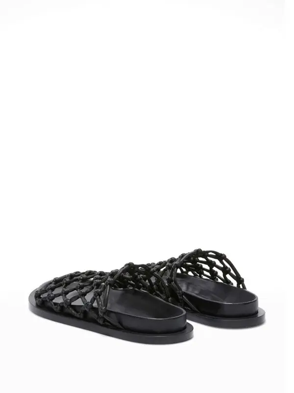 JIL SANDER Mesh Leather Sandals