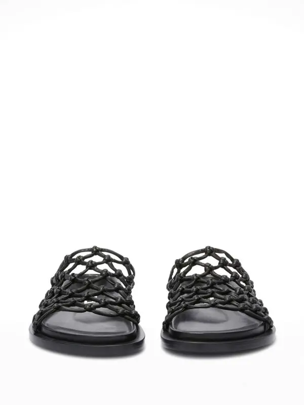 JIL SANDER Mesh Leather Sandals