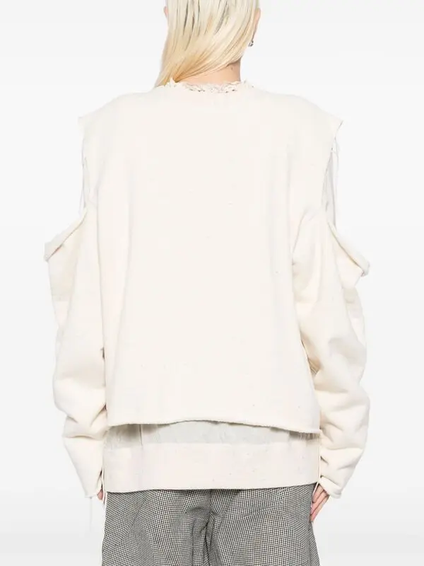 MIDORIKAWA Raw Edge Layered Sweatshirt