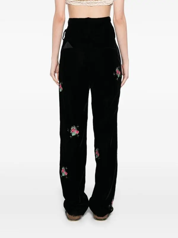 MIDORIKAWA Embroidered Floral Trousers