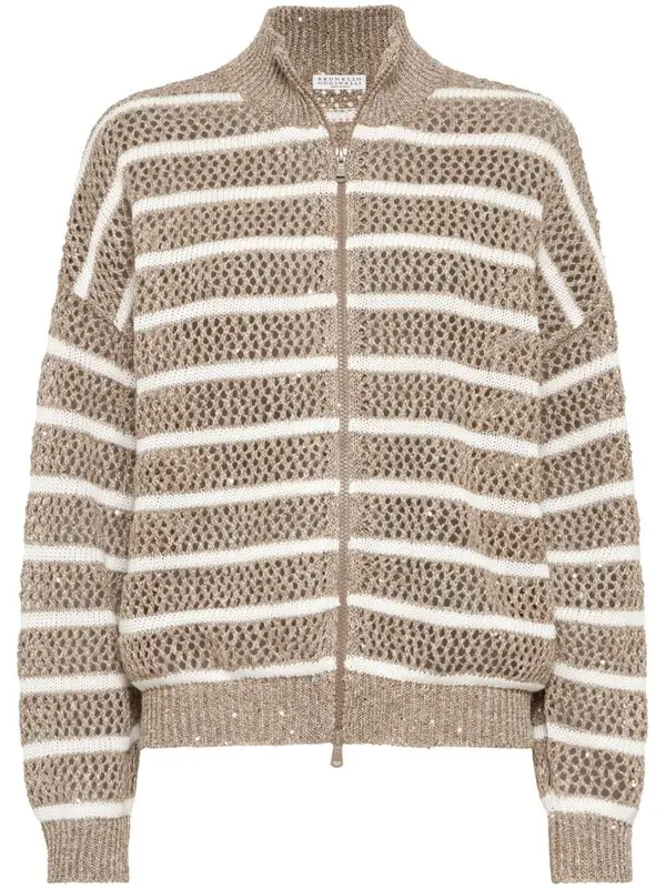 Brunello Cucinelli Striped Cardigan