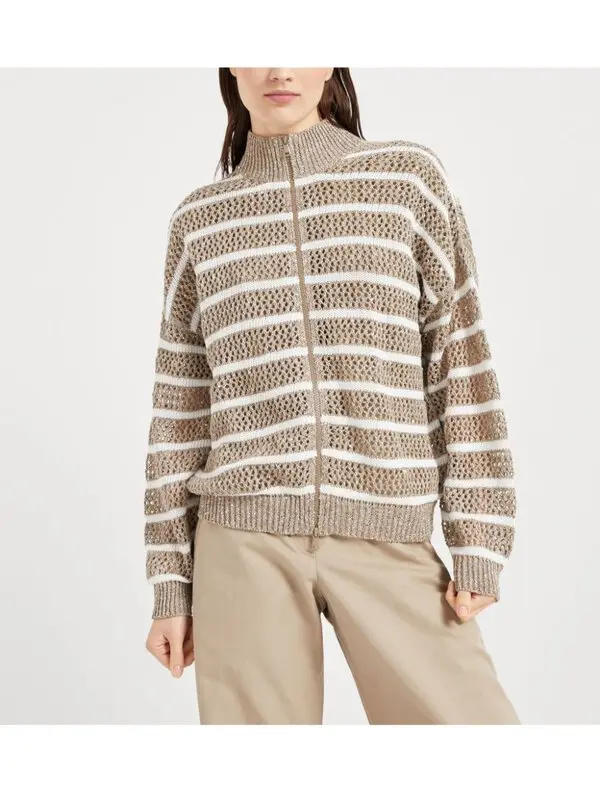 Brunello Cucinelli Striped Cardigan