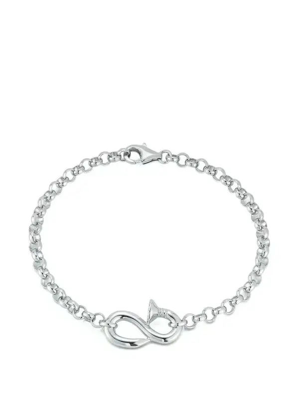 Mateo Bent-nail Chain Bracelet - Silver