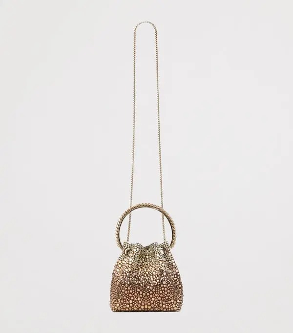 JIMMY CHOO Bon Bon Embellished Top-handle Bag - Metallic
