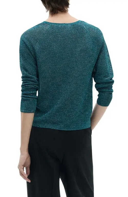 Mango Metallic Sweater - Green