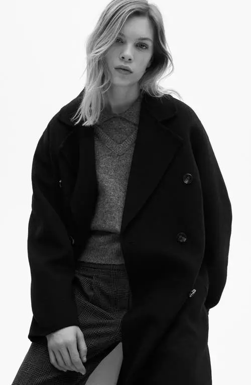 Mango Handmade Oversized Wool-blend Coat
