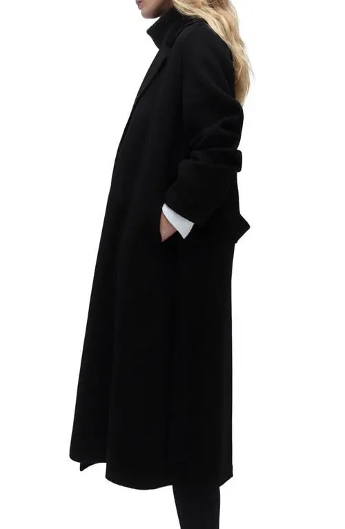 Mango Handmade Wool-blend Wrap Coat - Black