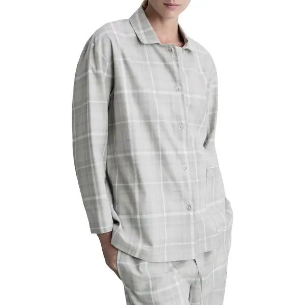 Mango Organic Cotton Flannel Pajama Shirt