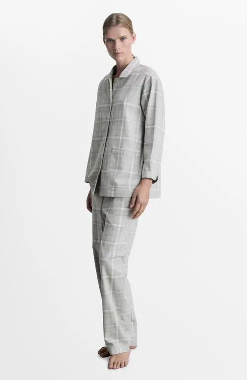 Mango Organic Cotton Flannel Pajama Shirt