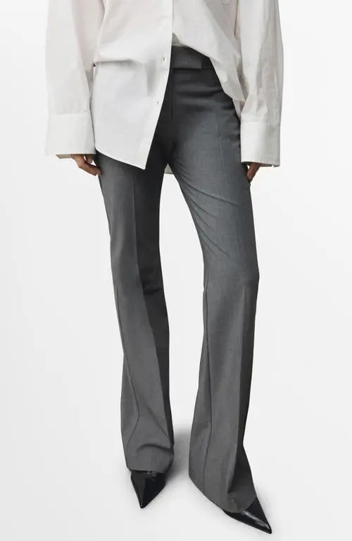 Mango Mid-rise Flare Trousers