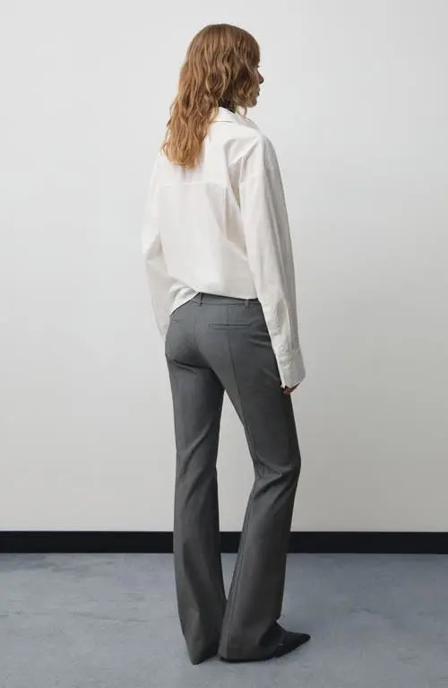 Mango Mid-rise Flare Trousers