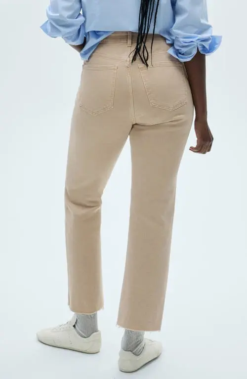Mango Crop Flare Jeans - Sand