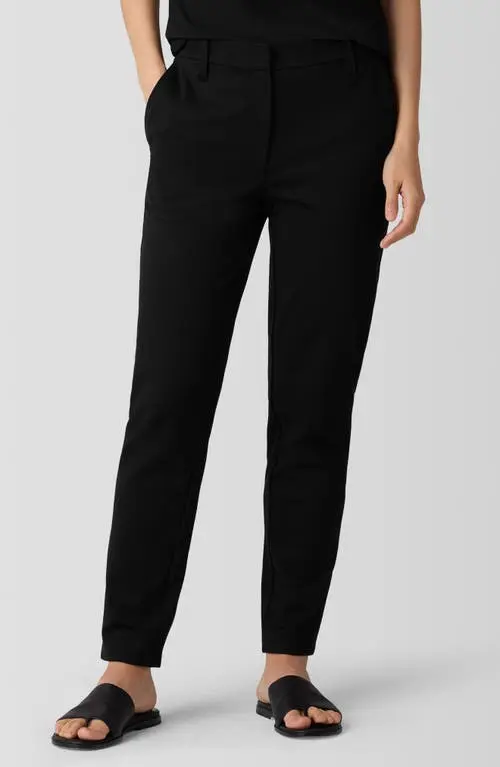 Eileen Fisher Jersey Tapered Ankle Trousers