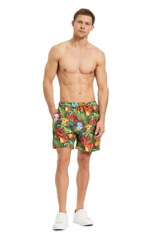 Opposuits Pokémon Tropical Forest Stretch Swim Trunks