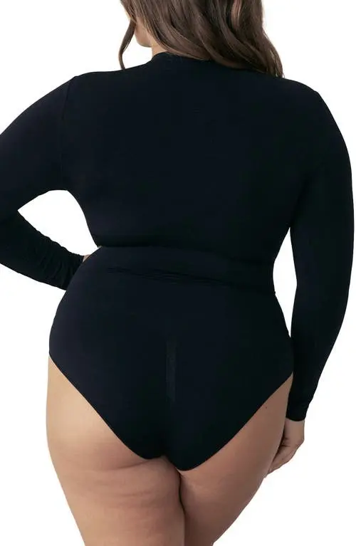 PINSY Butter Sculpt Long Sleeve Bodysuit - Black
