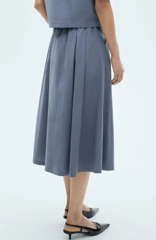 Mango Pleated Midi Skirt