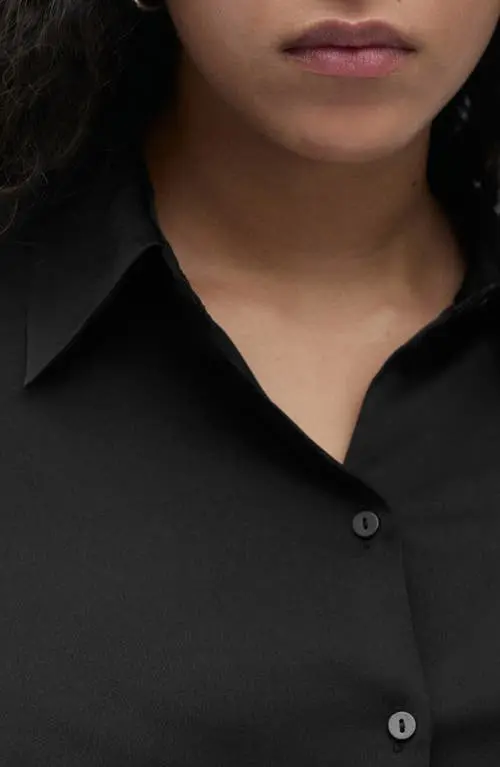 Mango Satin Button-up Shirt