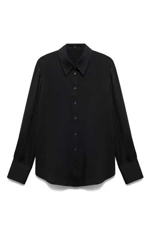 Mango Satin Button-up Shirt