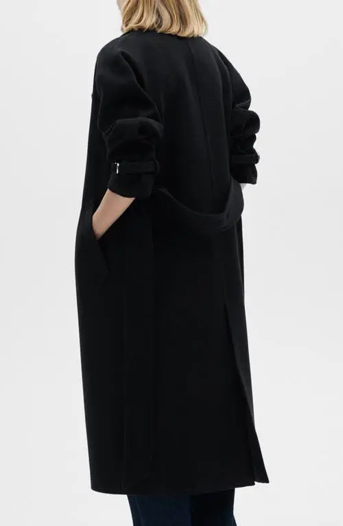 Mango Manteco Oversize Wool-blend Maxi Coat