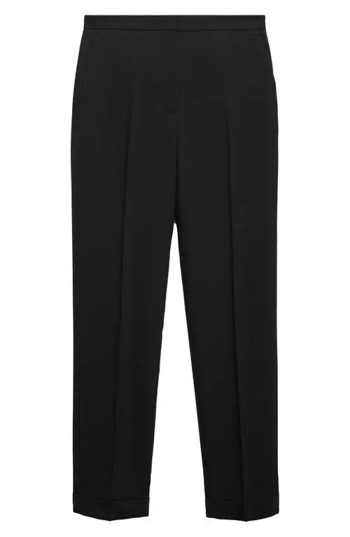 Mango Straight Leg Suit Trousers - Black