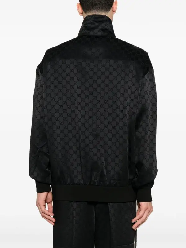 Gucci Gg Satin Zip-up Jacket