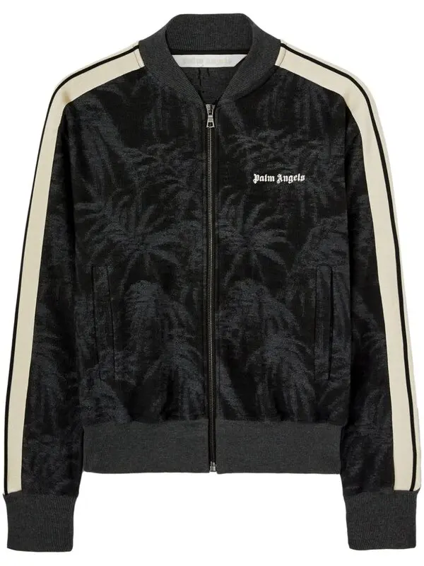 Palm Angels Jacquard Zipped Sweater