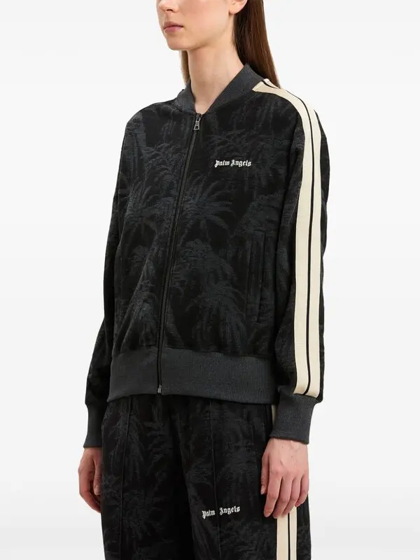 Palm Angels Jacquard Zipped Sweater