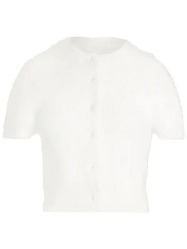 MAISON MARGIELA Cropped Cardigan - White