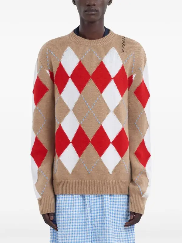 Marni Argyle Intarsia-knit Jumper