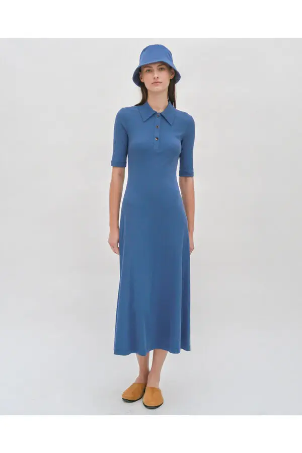 Rosetta Getty Polo A-line Dress - Blue