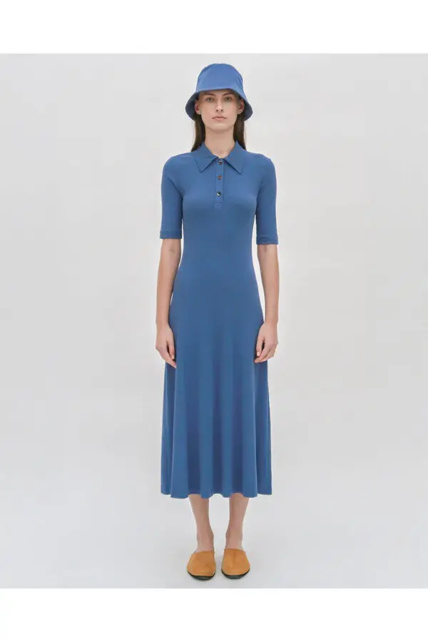 Rosetta Getty Polo A-line Dress - Blue