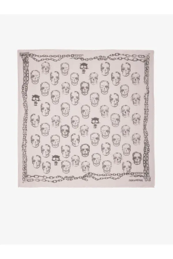 Zadig&Voltaire Kerry Scarf Skull 135 - Pink