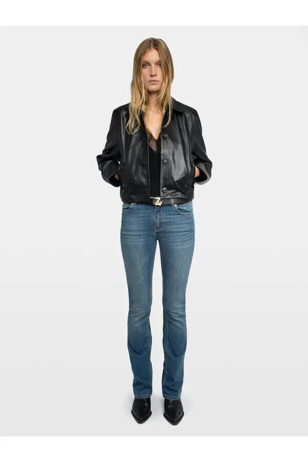 Zadig&Voltaire Liston Cropped Leather Jacket