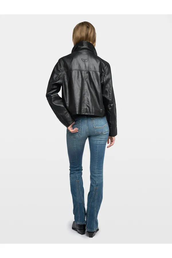Zadig&Voltaire Liston Cropped Leather Jacket