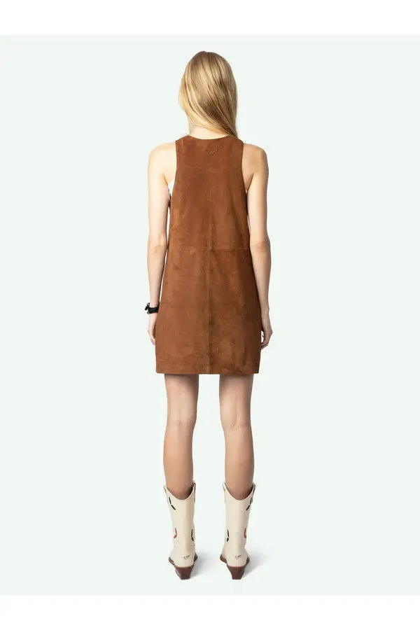 Zadig&Voltaire Rasha Suede Dress In Brown - 50% Off | Editorialist