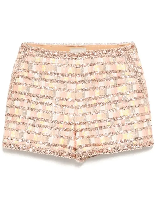 Elie Saab Tweed Sequin Shorts
