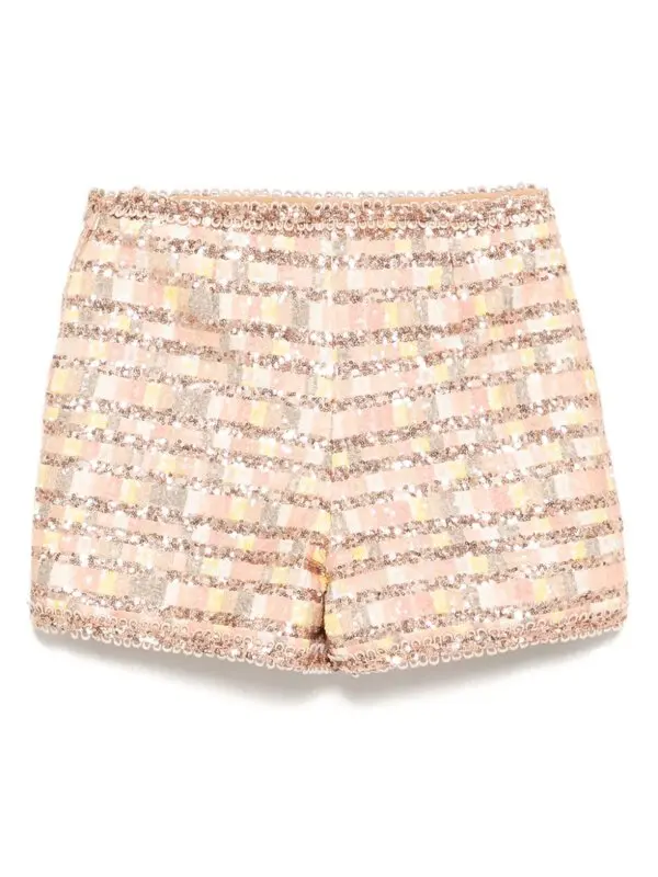 Elie Saab Tweed Sequin Shorts