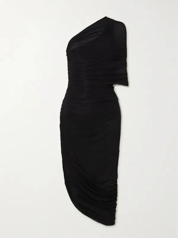 Magda Butrym Asymmetric Ruched Midi Dress
