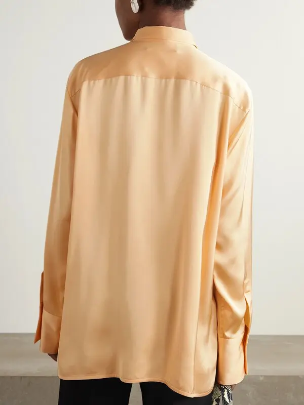 JIL SANDER Tie-neck Satin Shirt
