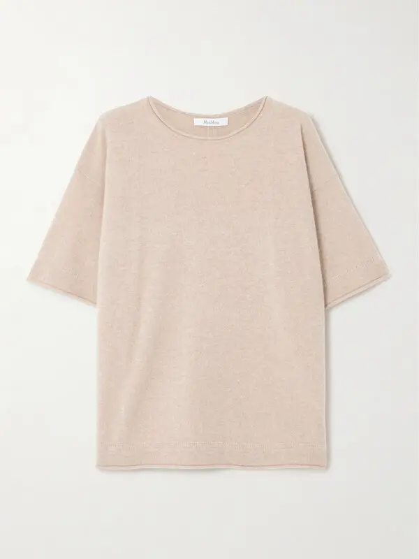 Max Mara Cashmere T-shirt - Neutrals