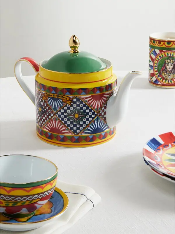 Dolce & Gabbana Painted Porcelain Tea Pot