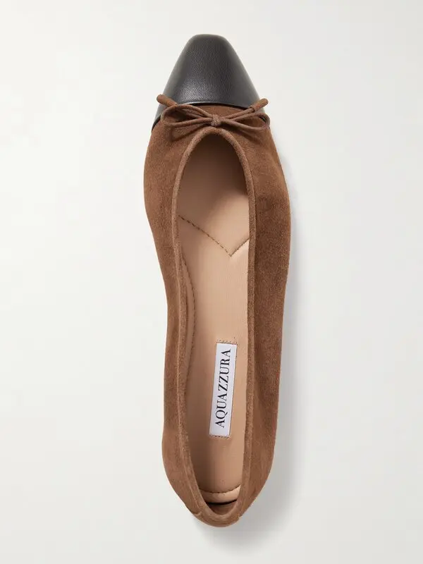 AQUAZZURA Gioia Ballet Flats - Brown