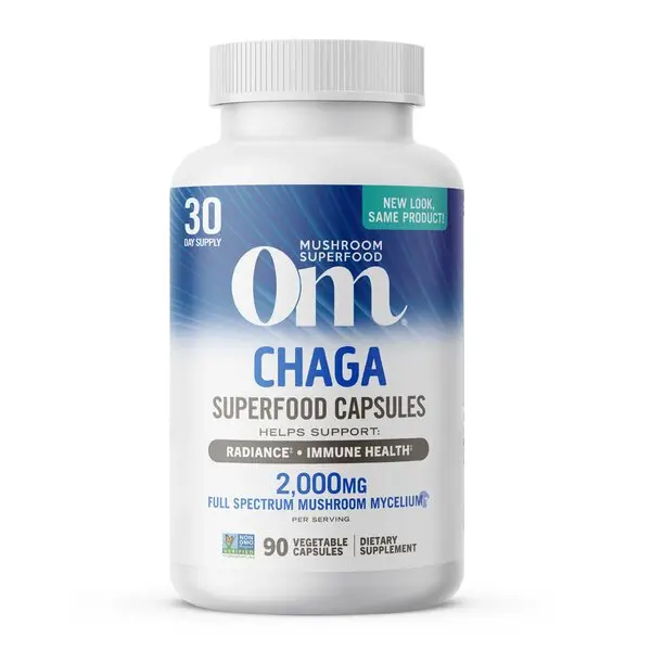 OM MUSHROOM Chaga Mushroom Superfood 90 Capsules - One-color