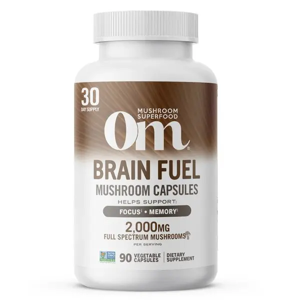 OM MUSHROOM Brain Fuel Mushroom Superfood Capsules 90 Capsules - One-color