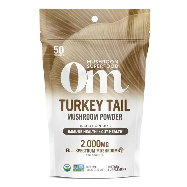 OM MUSHROOM Turkey Tail Mushroom Superfood Powder 100 Grams - One-color