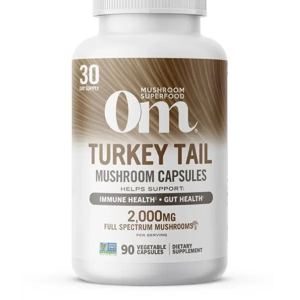 OM MUSHROOM Turkey Tail Mushroom Superfood Capsules 90 Capsules - One-color