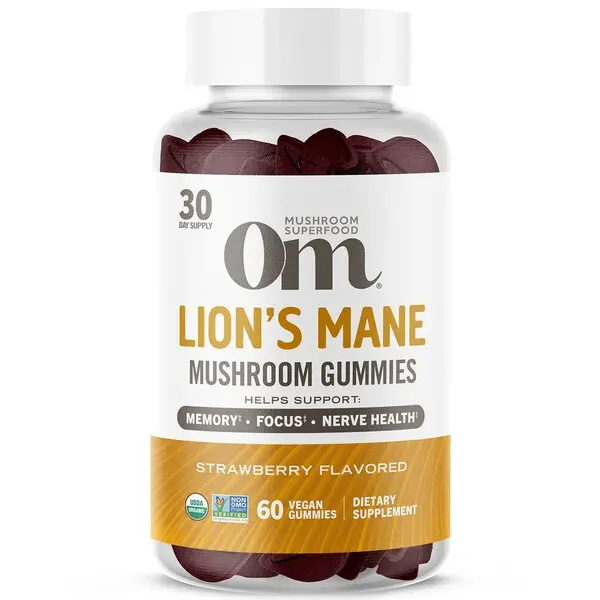 OM MUSHROOM Lion's Mane Mushroom Gummies 60 Gummies - One-color
