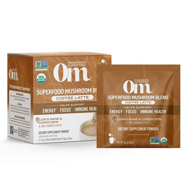 OM MUSHROOM Powered Coffee Latte 10 Packs - One-color
