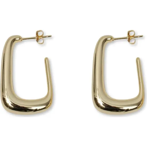 Argento Vivo Square Hoop Earrings - Gold