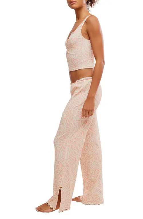 Free People Intimately Fp Fresh In Love Lounge Set - Peach Combo